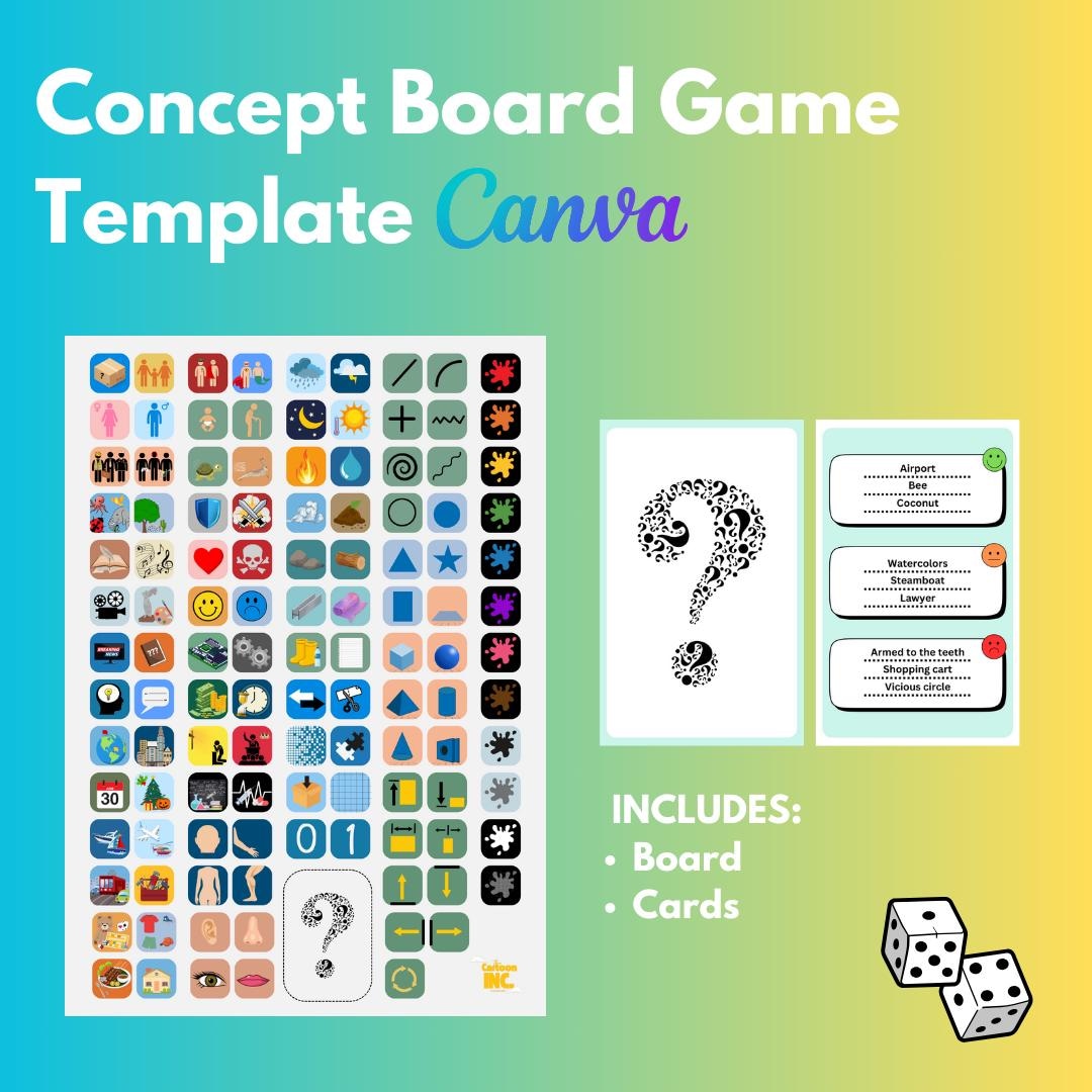 Concept Board Game Template (CANVA) - Etsy
