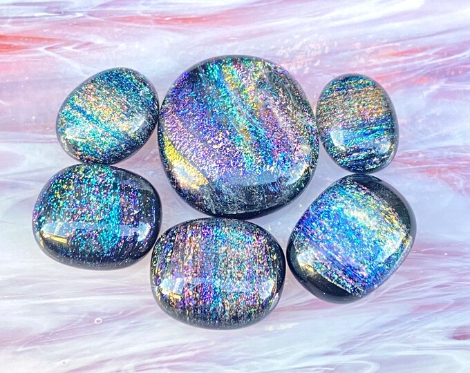 Lot of 5dichroic Galaxy Fused Glass Beads Cabs Cabochons - Etsy