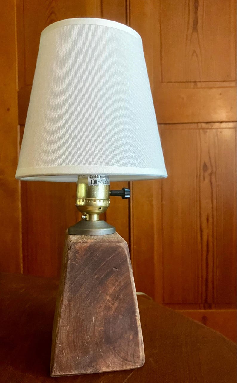 Rustic Wooden Modern Farmhouse Table Lamp - Etsy