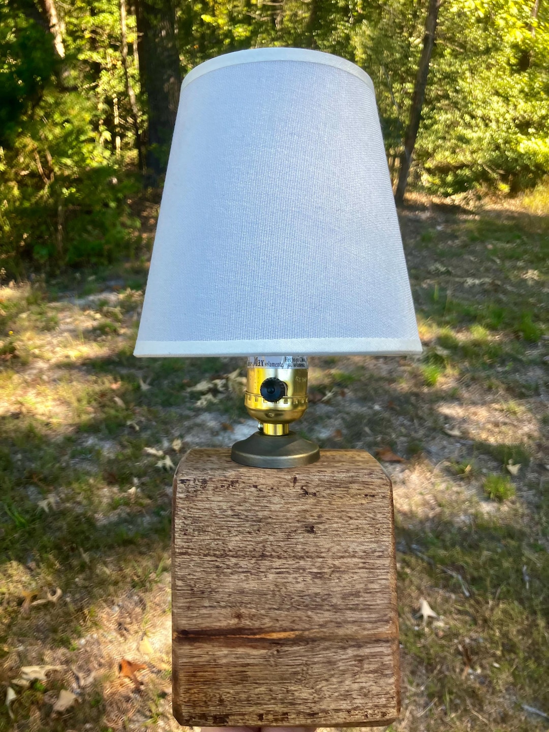 Rustic Wooden Modern Farmhouse Table Lamp - Etsy