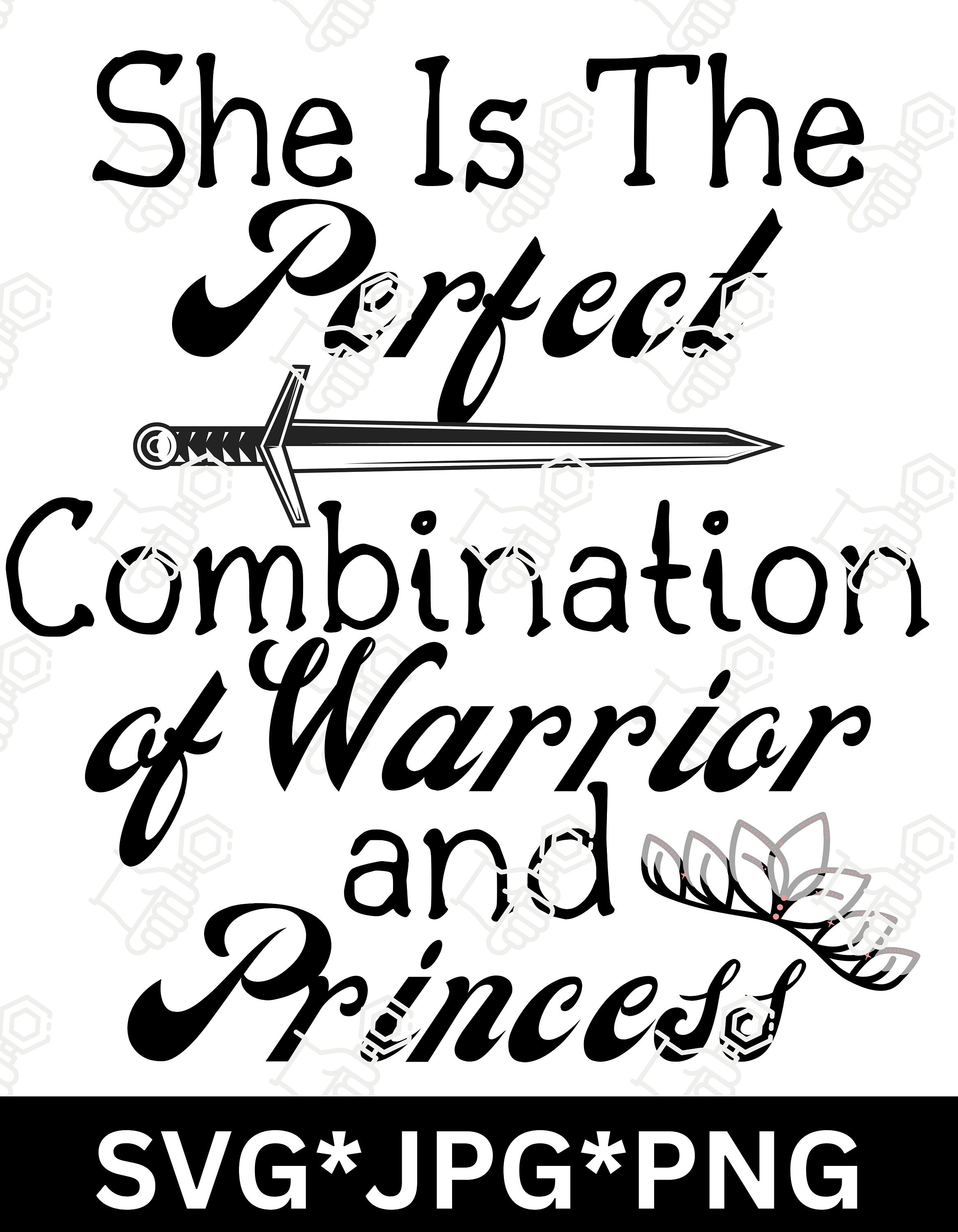 Princess SVG Warrior Svg Png Jpg Clip Art Cricut Cut Files Silhouette ...