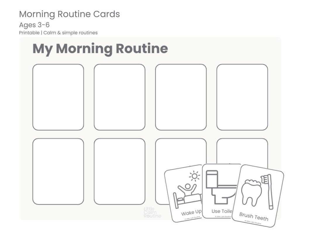 Visual Morning Routine Cards | Toddlers & Preschoolers (digital ...