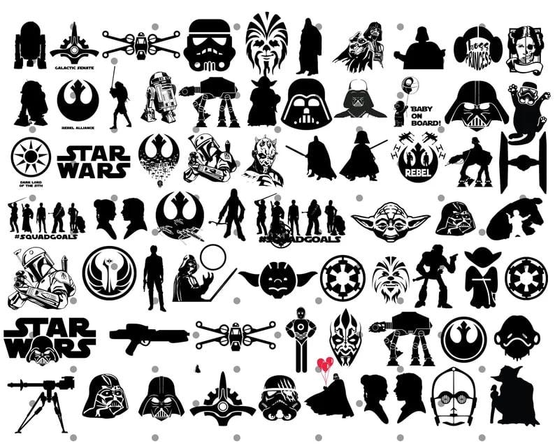 Star Wars SVG, 2000 Starwars Svg Bundle, Star Wars Png, Darth Vader Svg ...