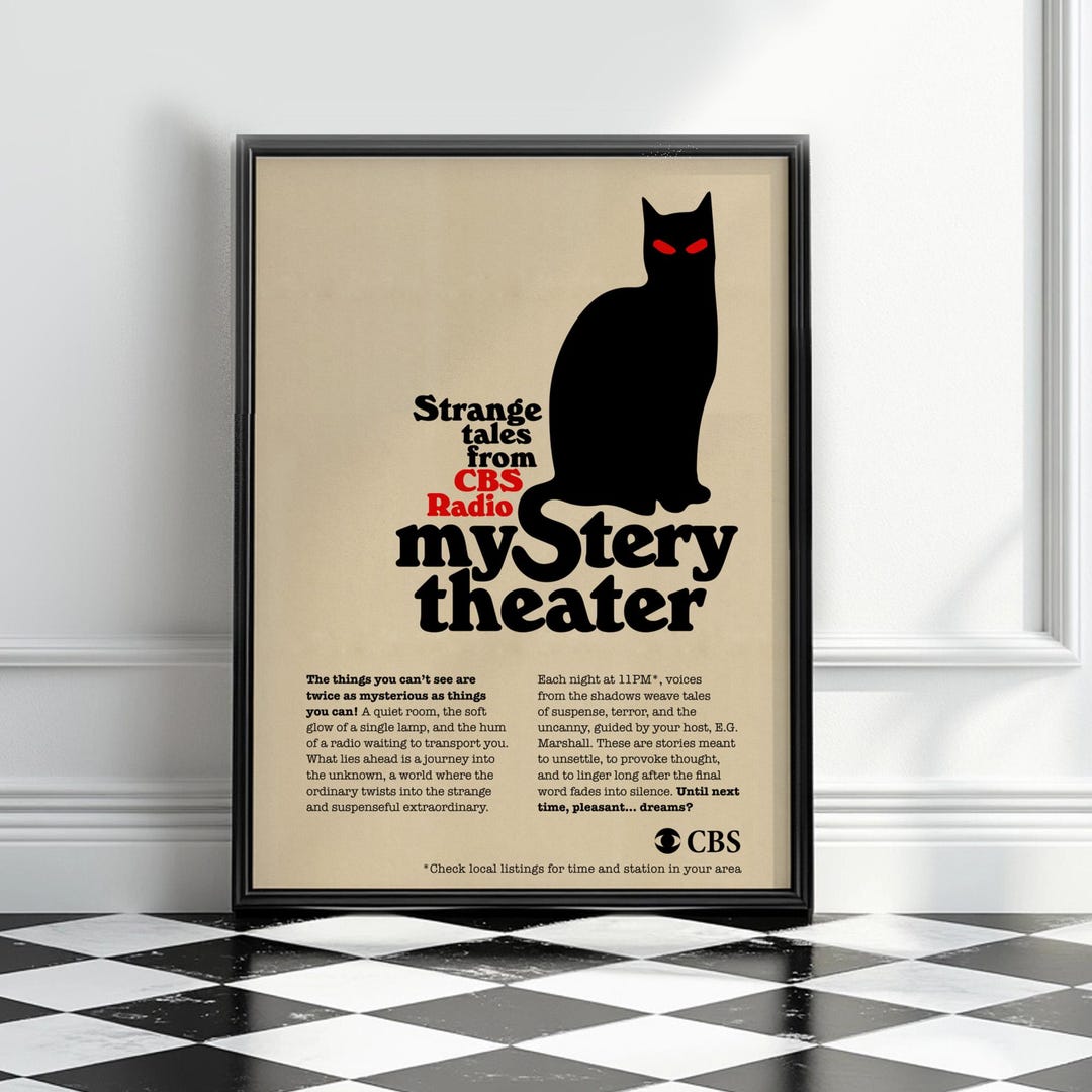 Strange Tales From Mystery Theater Art Print, Retro Wall Decor, Fine ...