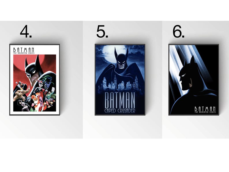 90s BTAS Caped Crusader Animated Series Posters - Etsy