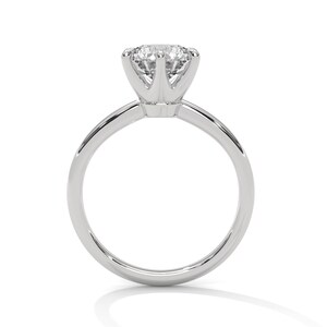 Diamond Engagement Ring / Promise Ring / Propose Ring - Round Solitaire ...