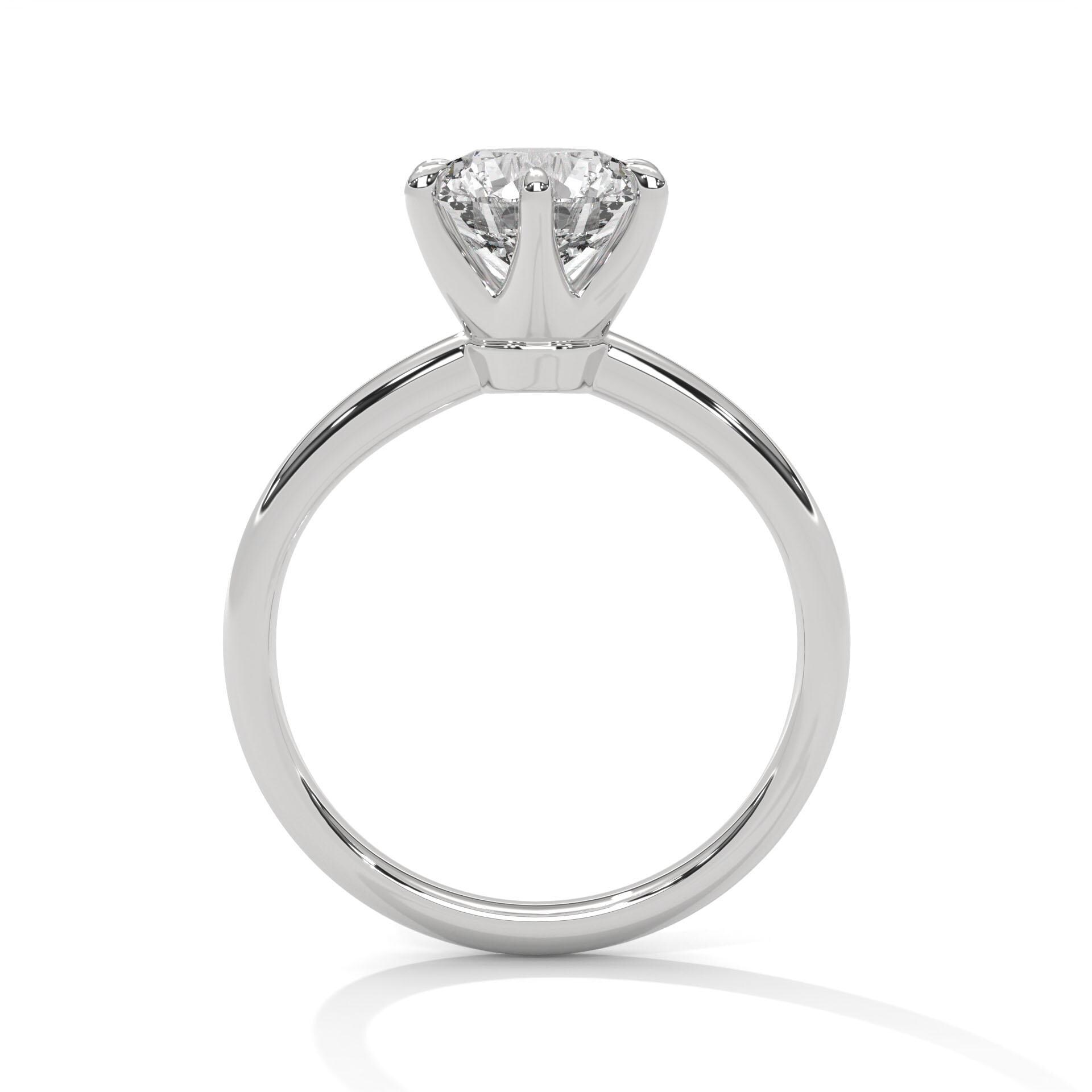 Diamond Engagement Ring / Promise Ring / Propose Ring - Round Solitaire ...