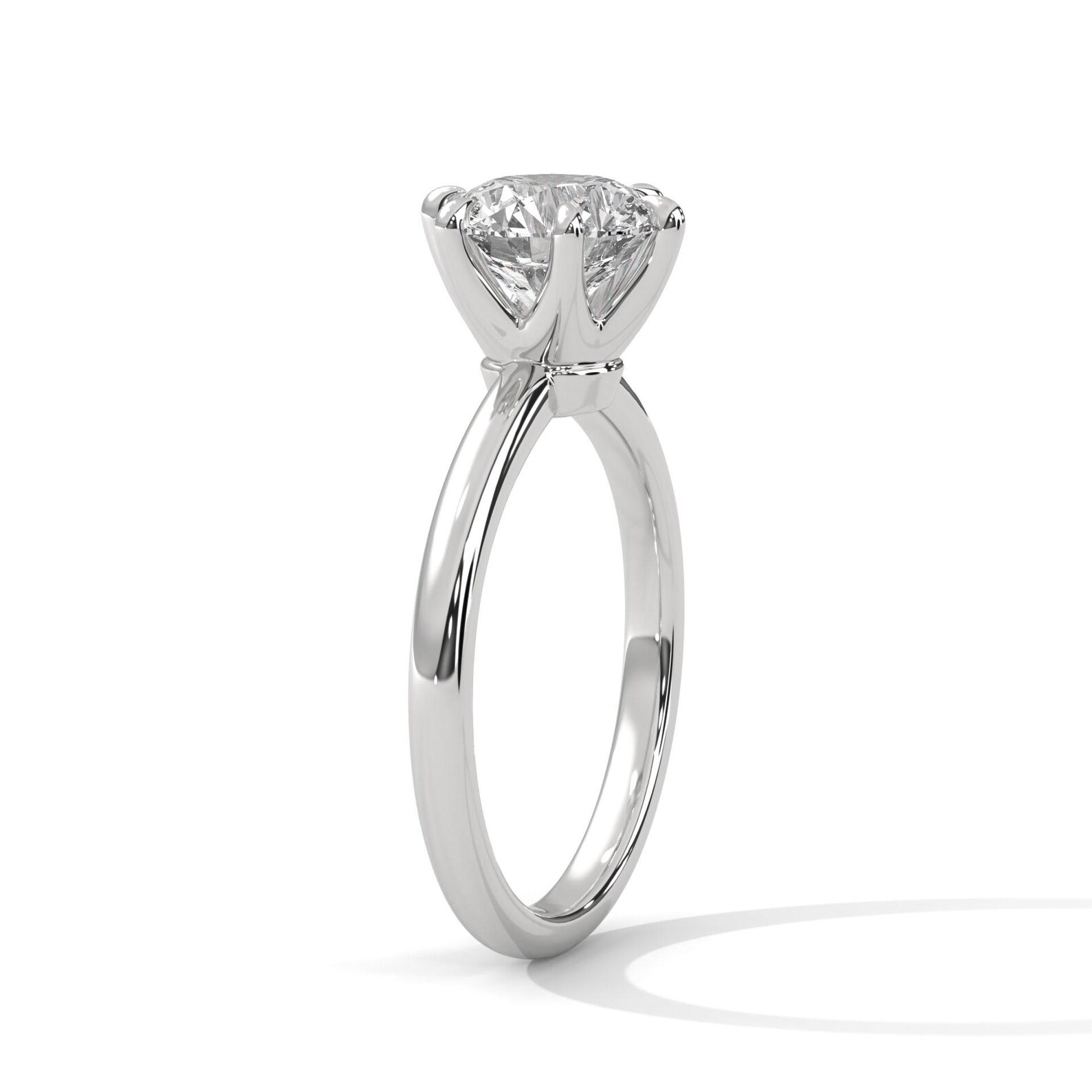 Diamond Engagement Ring / Promise Ring / Propose Ring - Round Solitaire ...