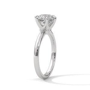 Diamond Engagement Ring / Promise Ring / Propose Ring - Round Solitaire ...