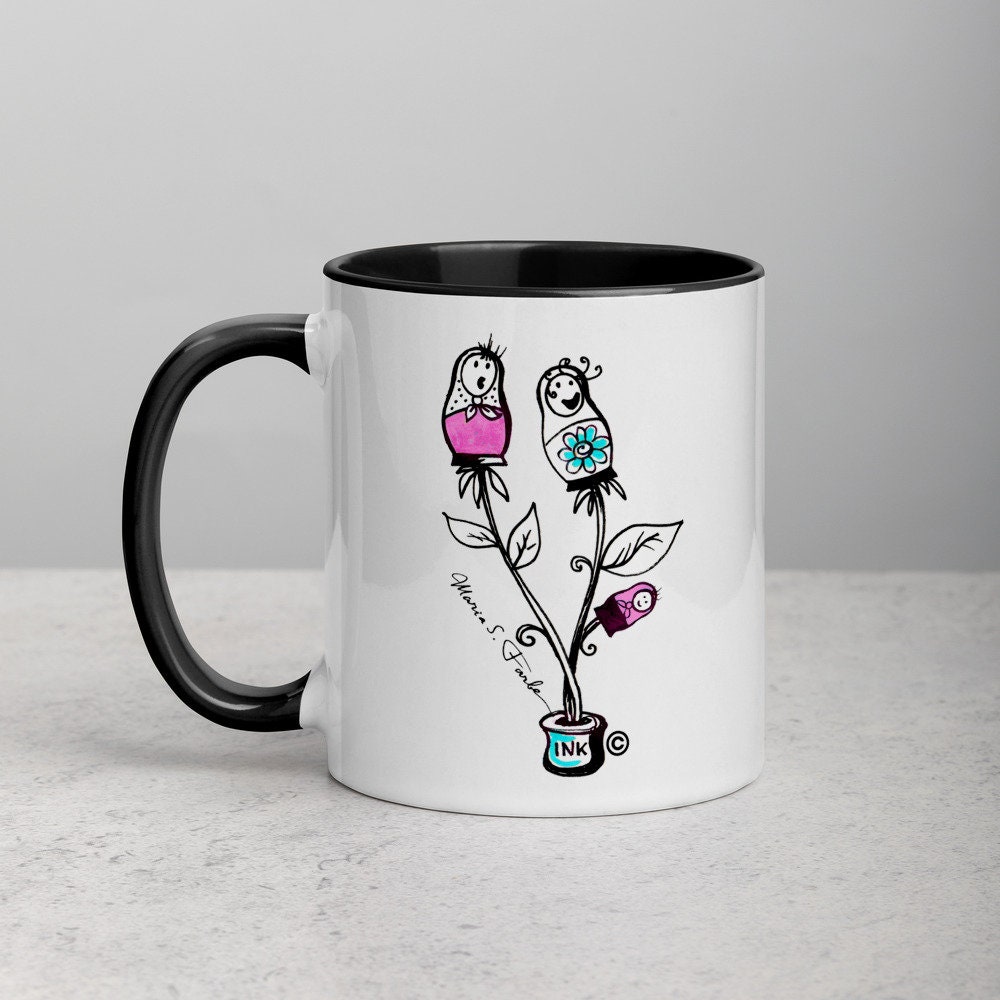 Ink Pot Mug With Color Inside - Etsy