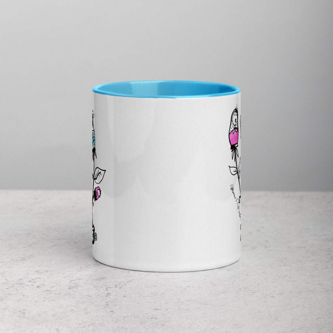 Ink Pot Mug With Color Inside - Etsy