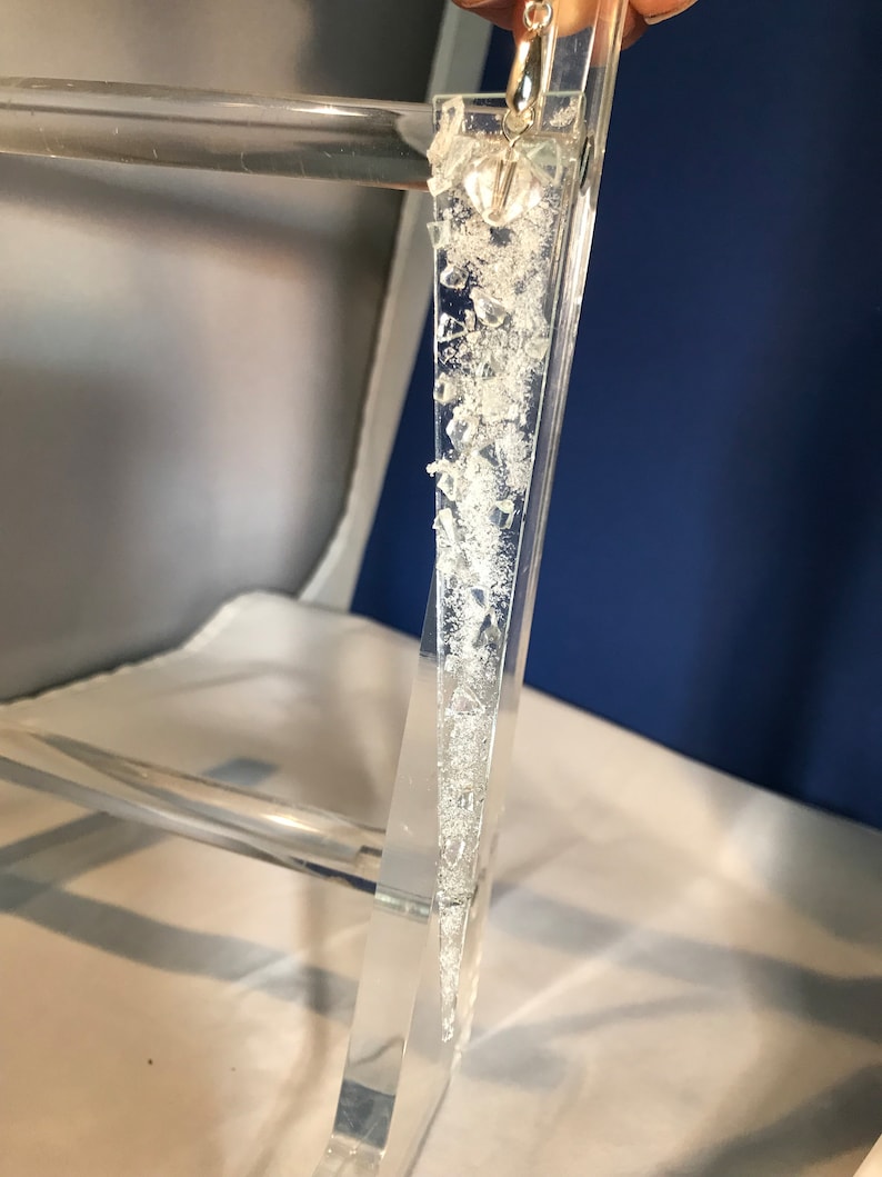 Fused Glass Icicle Ornaments, Clear, Blue, Gift, Christmas Tree ...