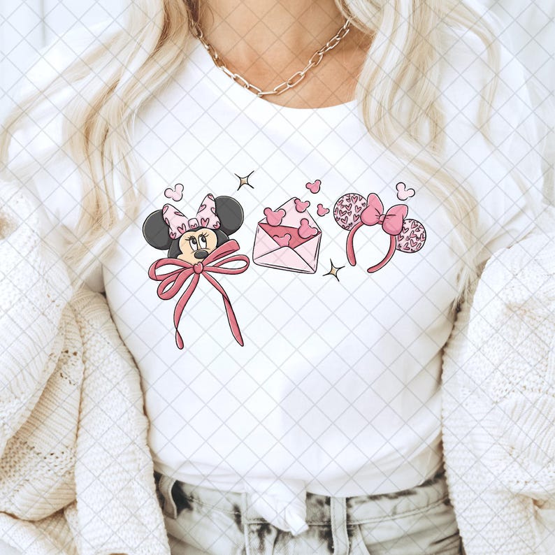 Magical Minnie Mouse Valentinespng Doodle: Sublimation Design (digital ...