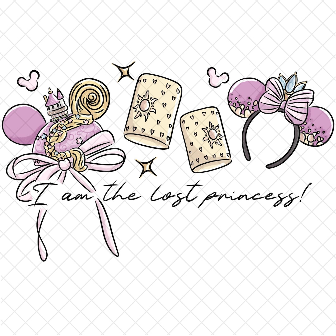 Rapunzel Doodle PNG: Magical Kingdom Sublimation Design (digital ...