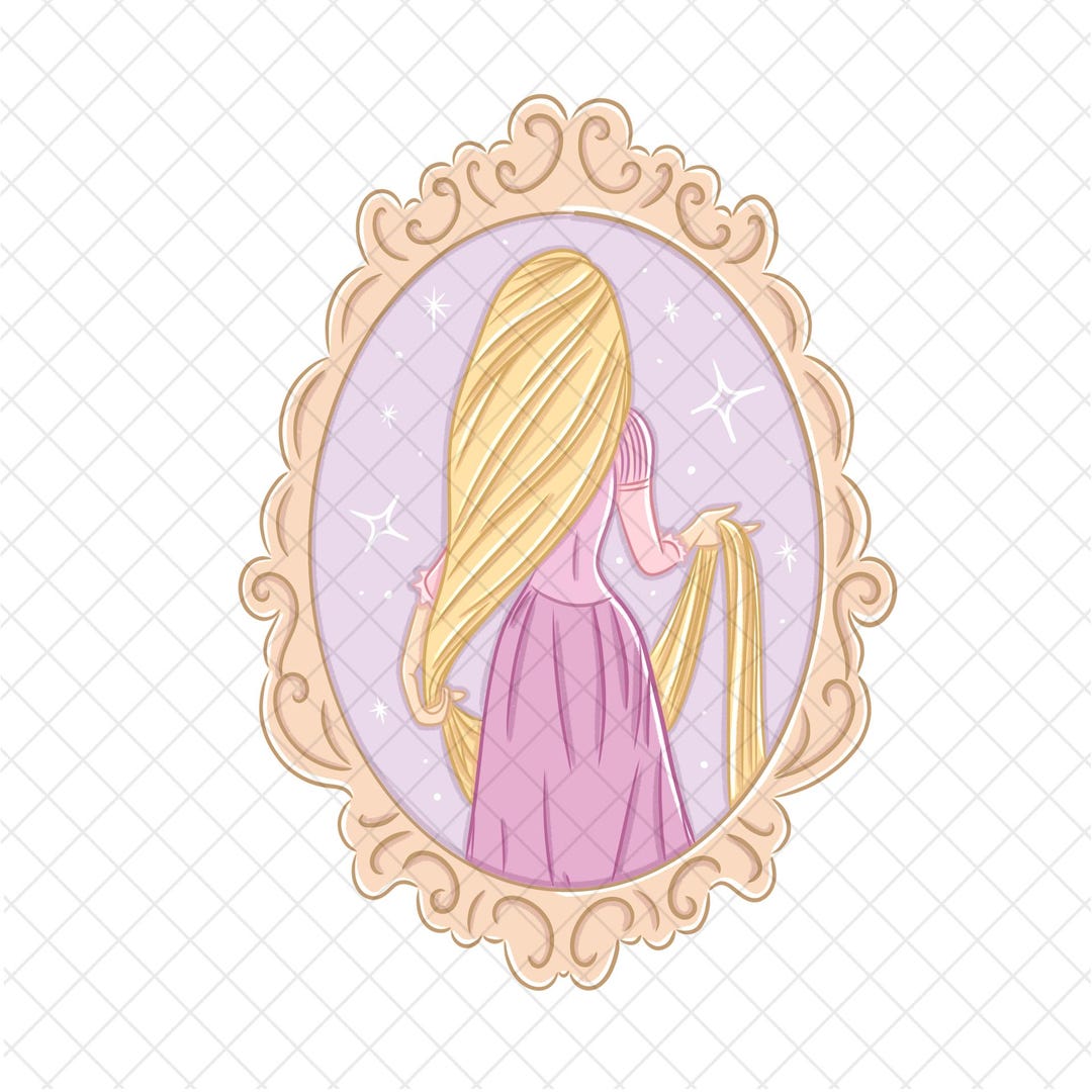 Rapunzel Princess PNG Doodle: Magical Kingdom Design (digital Download ...
