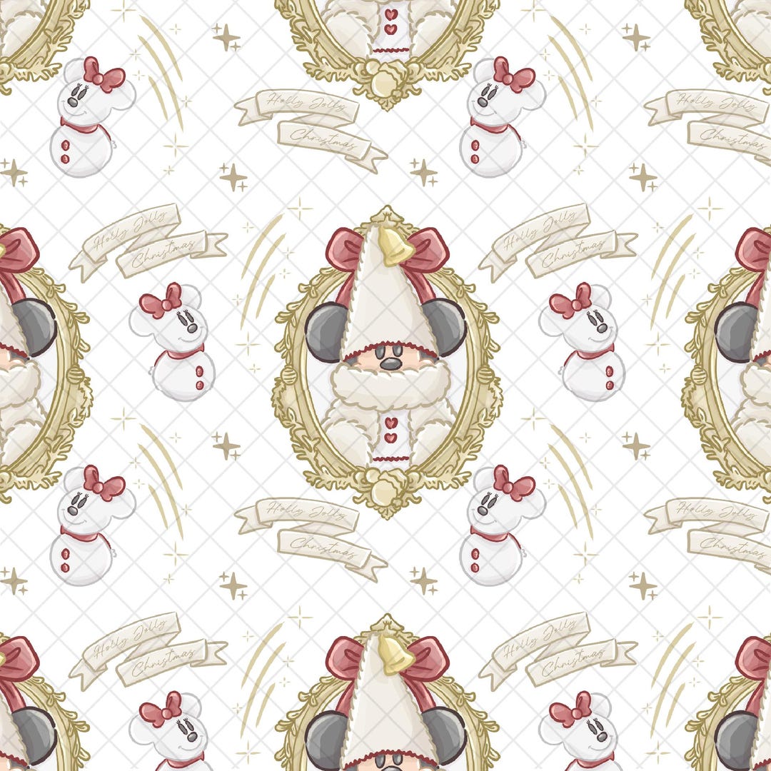 Christmas Gnome Seamless Pattern: Magical Kingdom Digital Paper (PNG ...