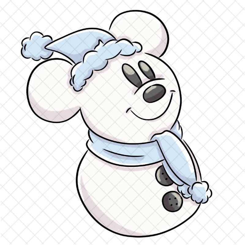 Mickey Snowman Svg - Etsy