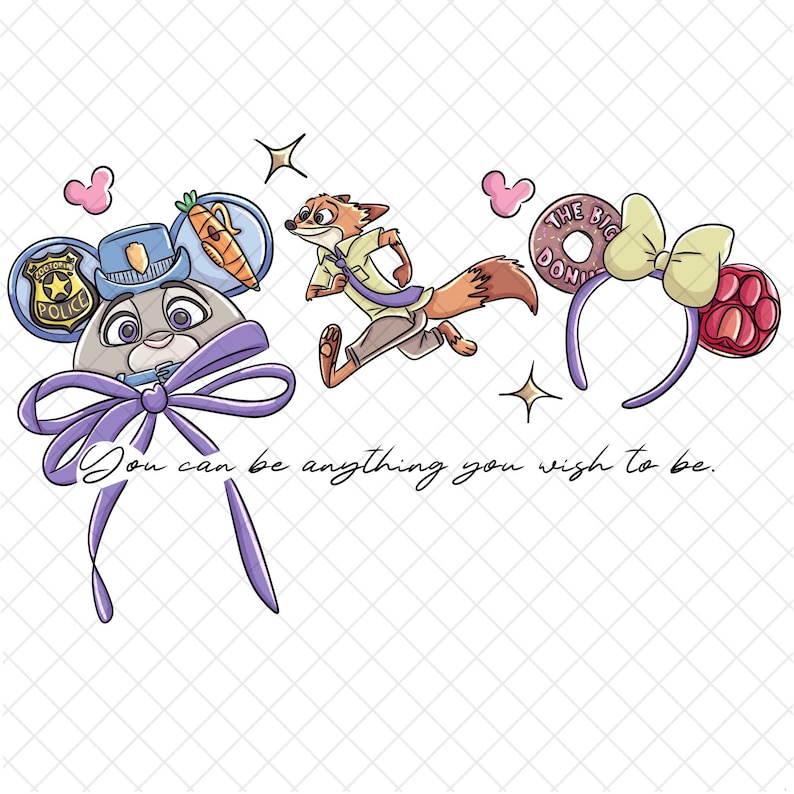 Zootopia PNG Doodle: Judy Hopps & Nick Wilde (digital Paper) - Etsy UK