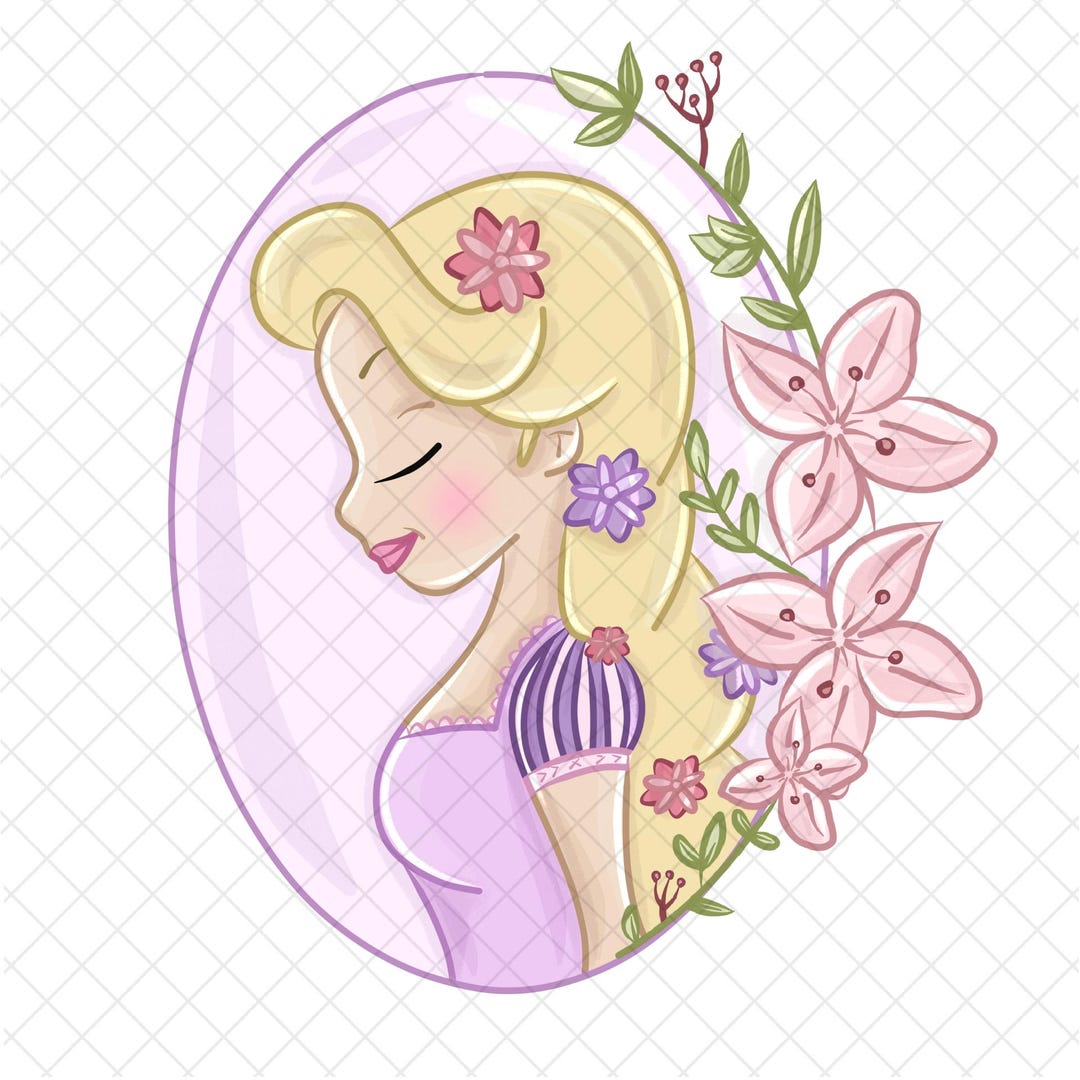 Rapunzel Princess PNG Doodle: Magical Kingdom Design (digital Download ...