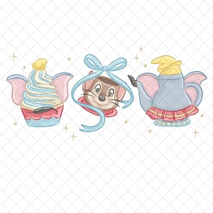 Dumbo Mouse PNG Doodle: Castles Magical Kingdom Sublimation Design ...