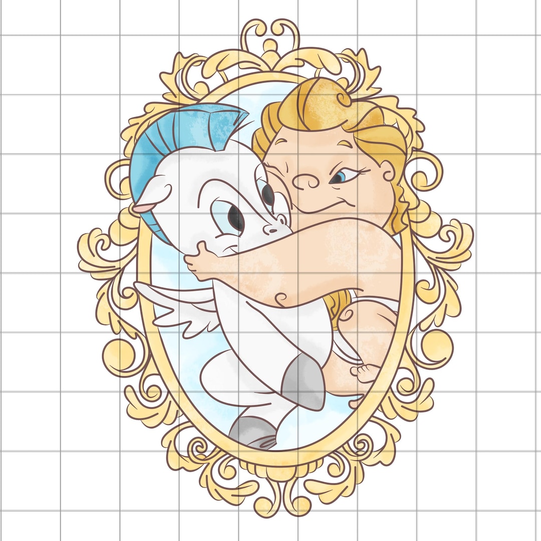 Baby Peg and Herc Cartoon PNG: Magical Kingdom Design (digital Download ...