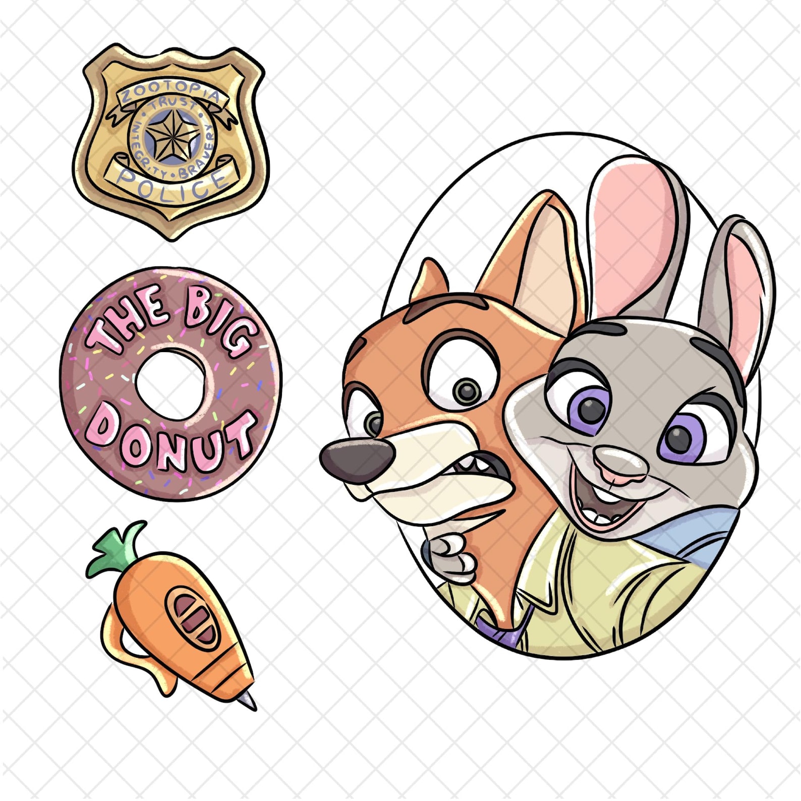 Magical Zootopia Zootropolis X2 PNG Doodle: Cartoon Kingdom Digital ...