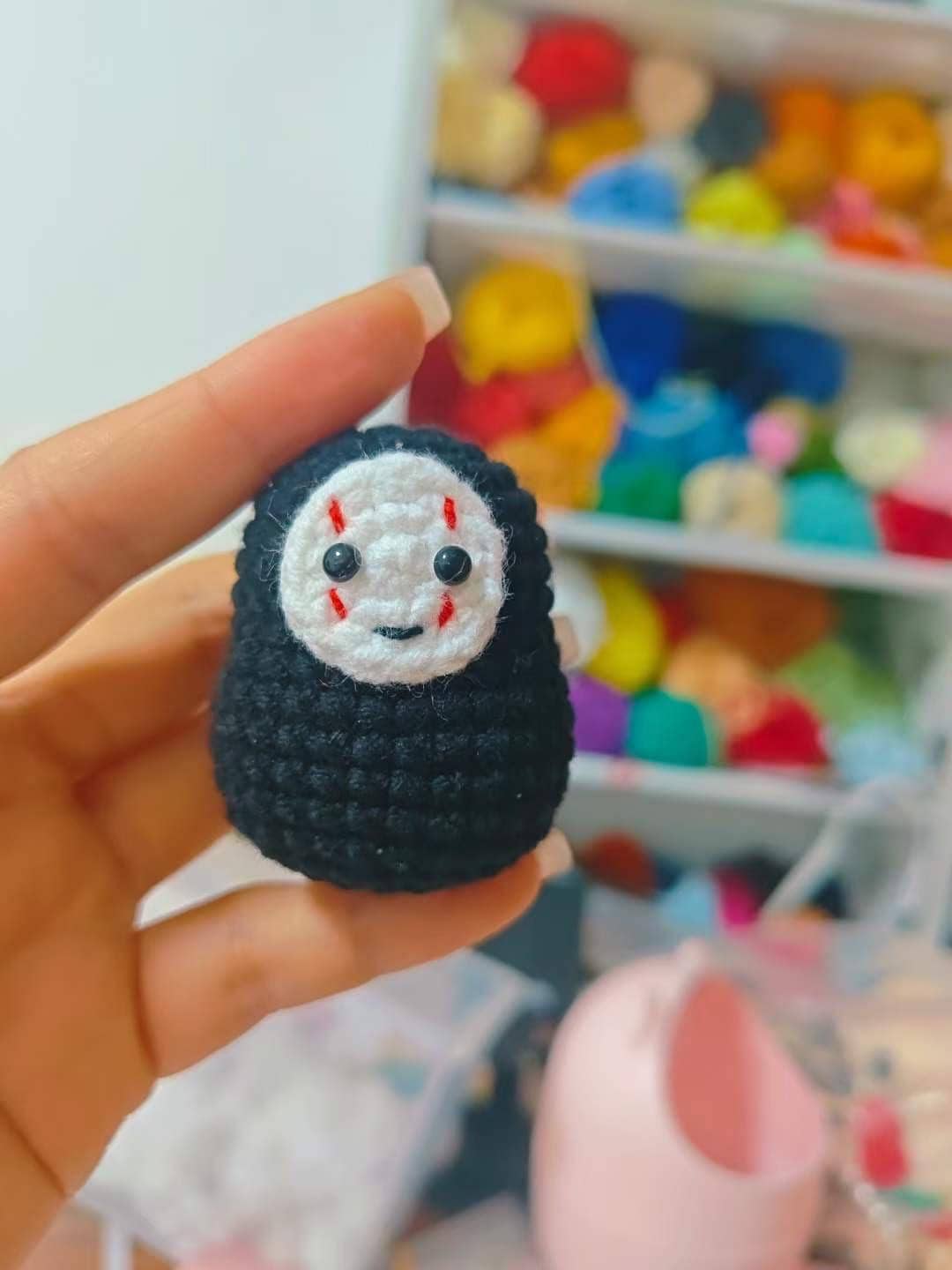 Kaonashi No-face Crochet Plush, Kaonashi Doll, Soft and Cuddly Toy ...