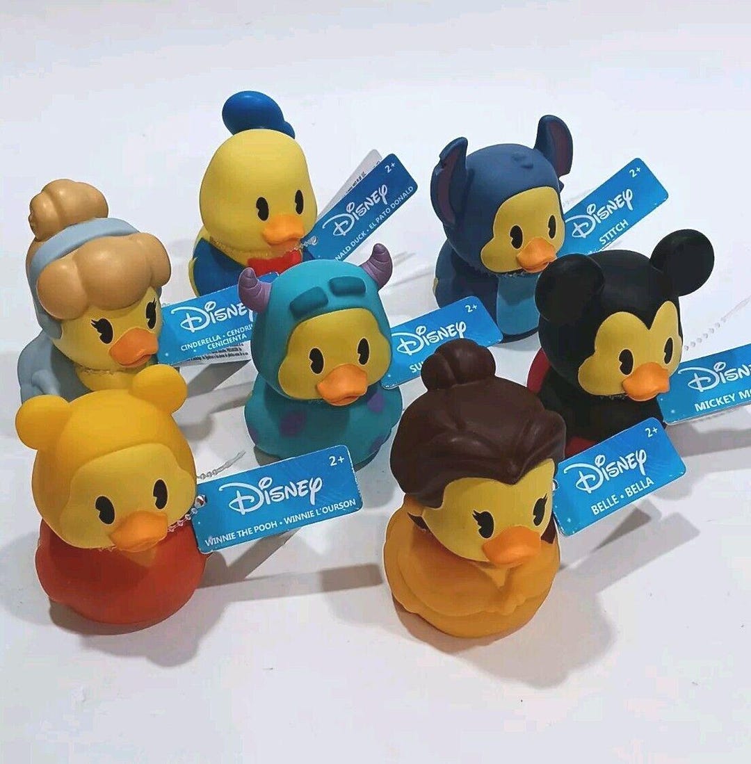 Disney Rubber Duck. Cinderella, Belle, Mickey Mouse, Donald Duck ...