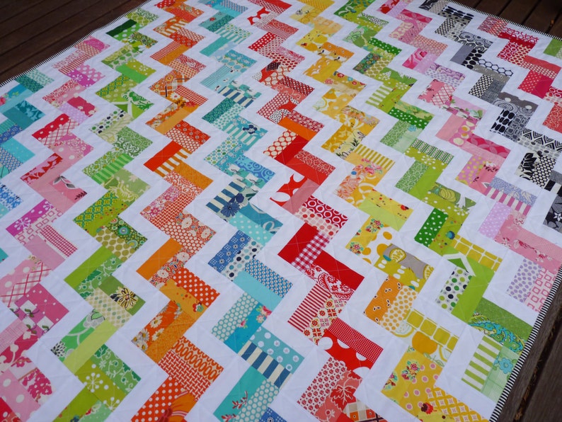 Zig Zag Rail Fence Quilt Pattern PDF by Red Pepper Quilts | Etsy Canada