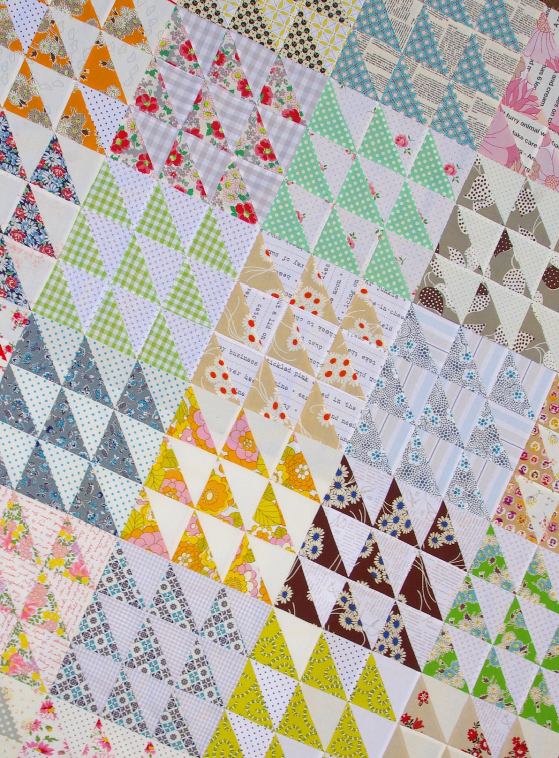 Retro Half Square Triangle (HST) Quilt Pattern (pdf File) - Etsy