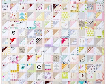 Retro Half Square Triangle HST Quilt Pattern pdf File | Etsy