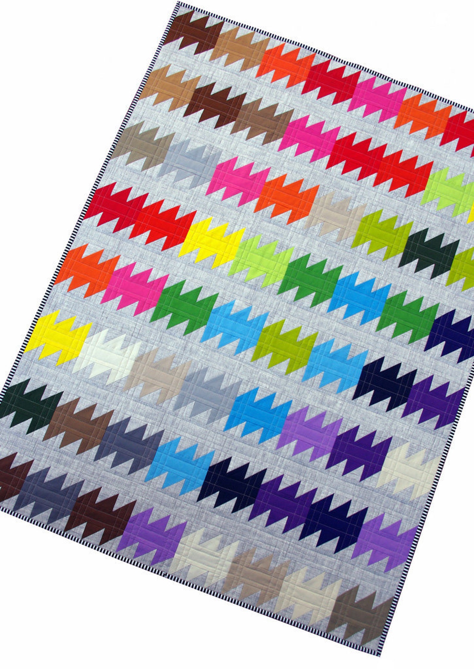 Rainbow Ripple Quilt Pattern (PDF FILE) - Immediate Download - Etsy