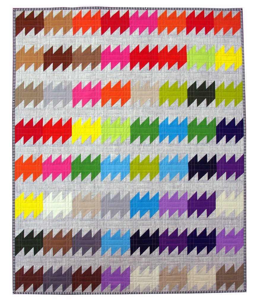 Rainbow Ripple Quilt Pattern (PDF FILE) - Immediate Download - Etsy