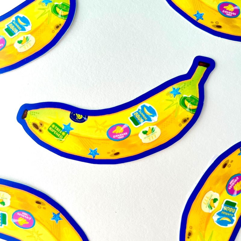 Banana Sticker - Etsy