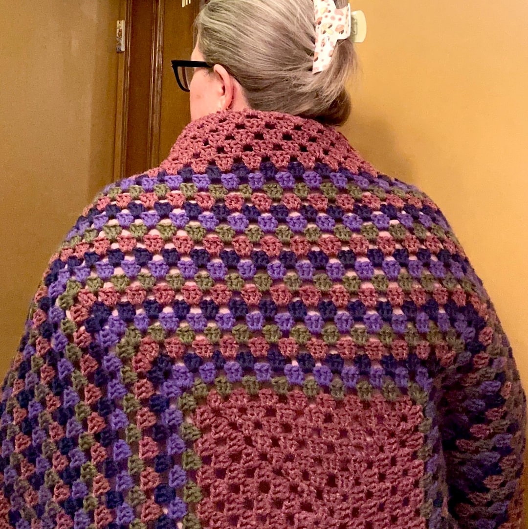 Crochet Granny Square Shrug in Beautiful Fall/winter Hues - Etsy