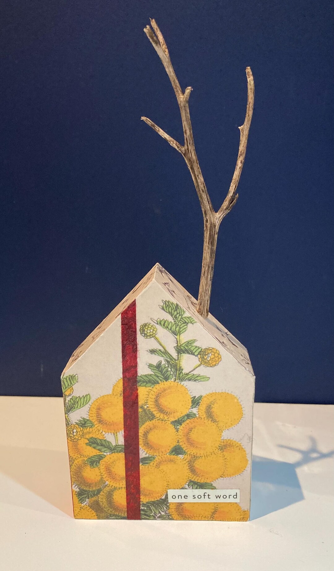 One of a Kind Wooden Collaged Spirit House - 'one Soft Word' - Etsy