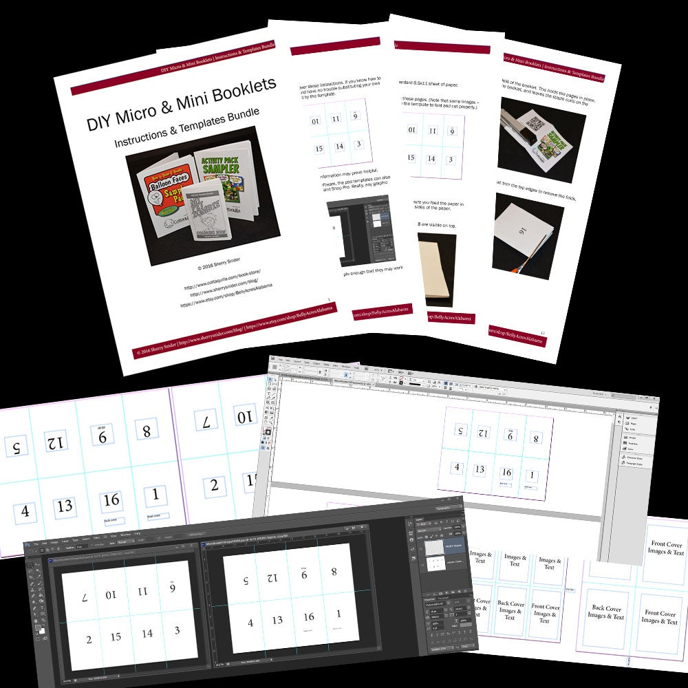 DIY Mini Booklets (16 Pages Version) Templates | Indesign & Photoshop ...
