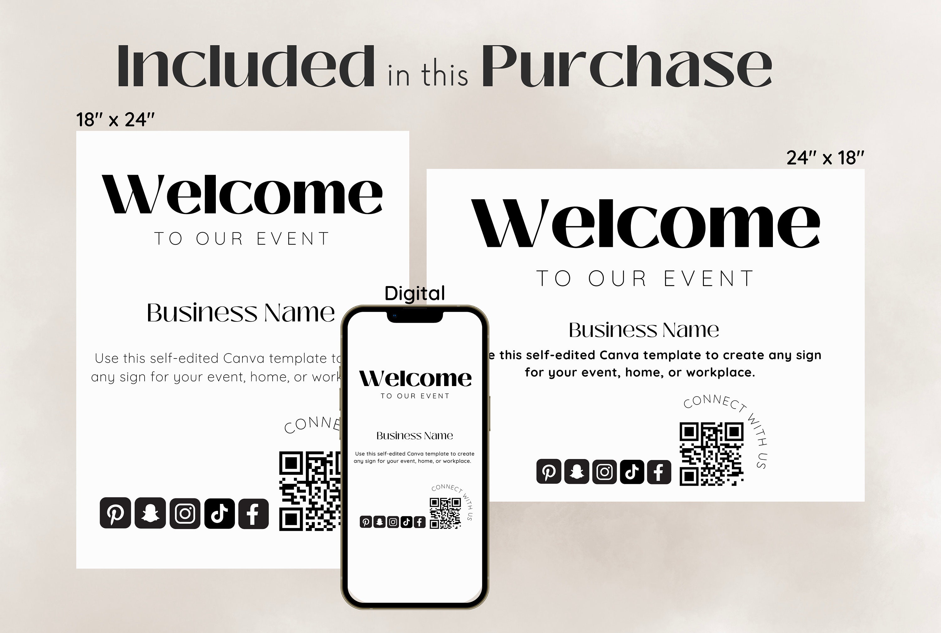 Customizable Sign Canva Template - Printable Grand Opening or Welcome ...