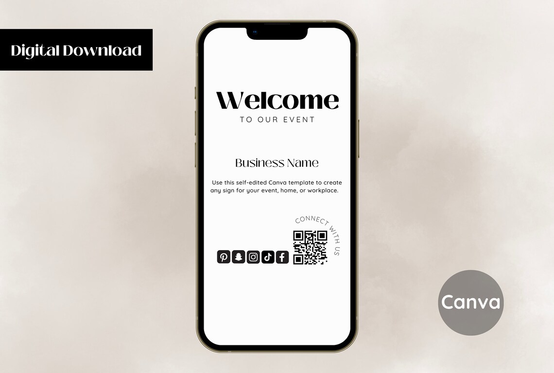 Customizable Sign Canva Template - Printable Grand Opening or Welcome ...