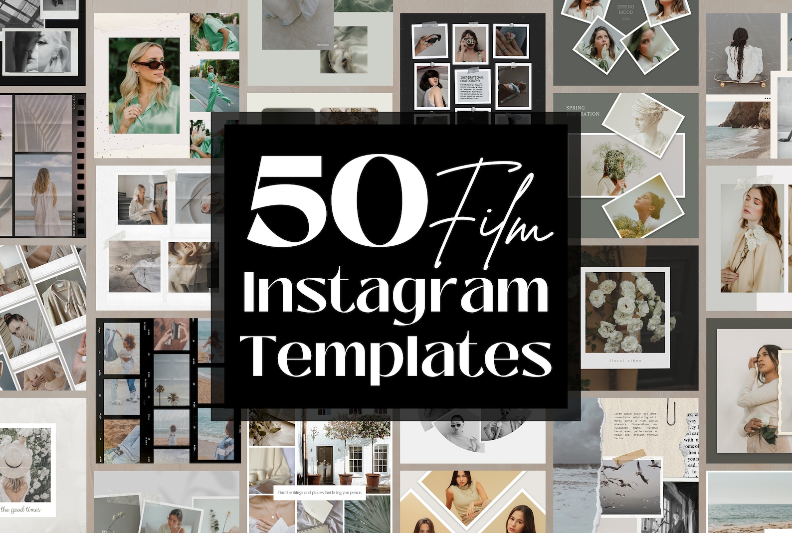 50 FILM Instagram Post & Reels Templates - Engagement - Story Templates ...