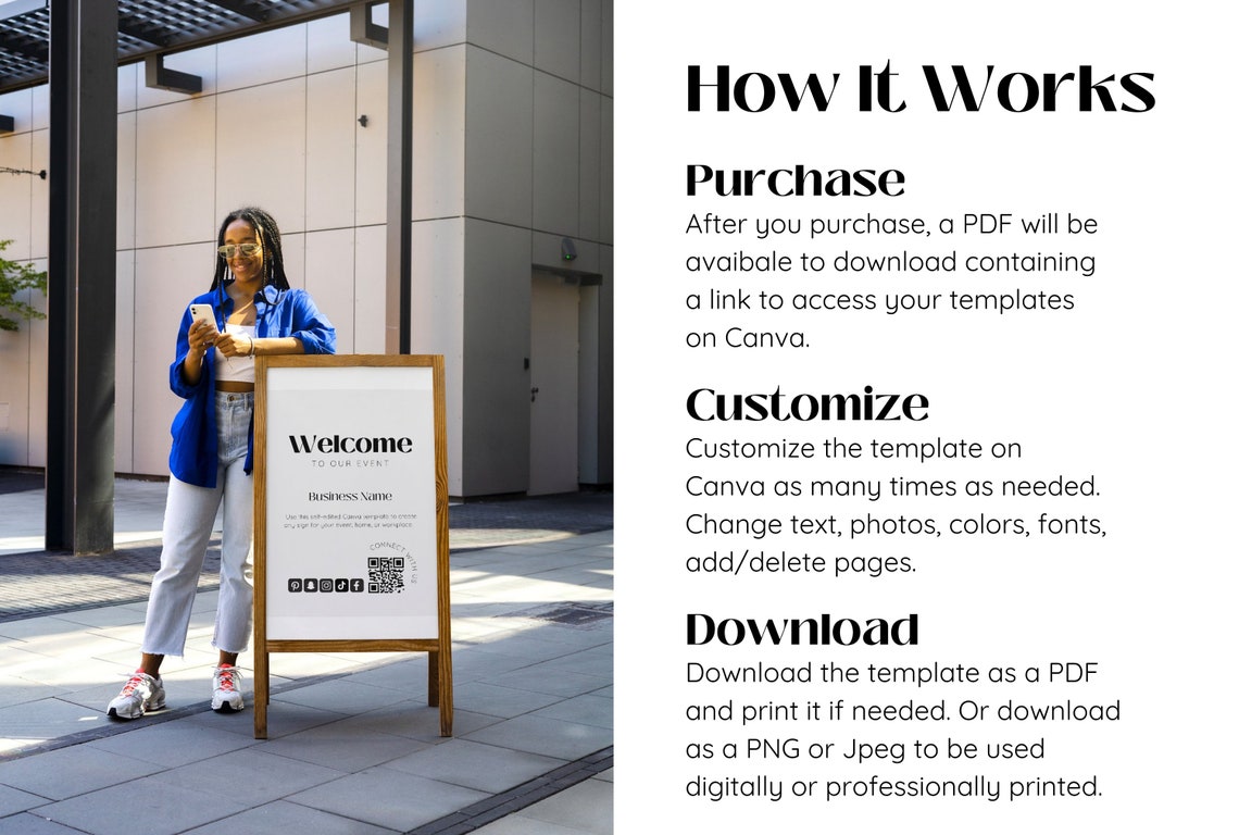 Customizable Sign Canva Template - Printable Grand Opening or Welcome ...