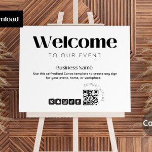 Customizable Sign Canva Template - Printable Grand Opening or Welcome ...