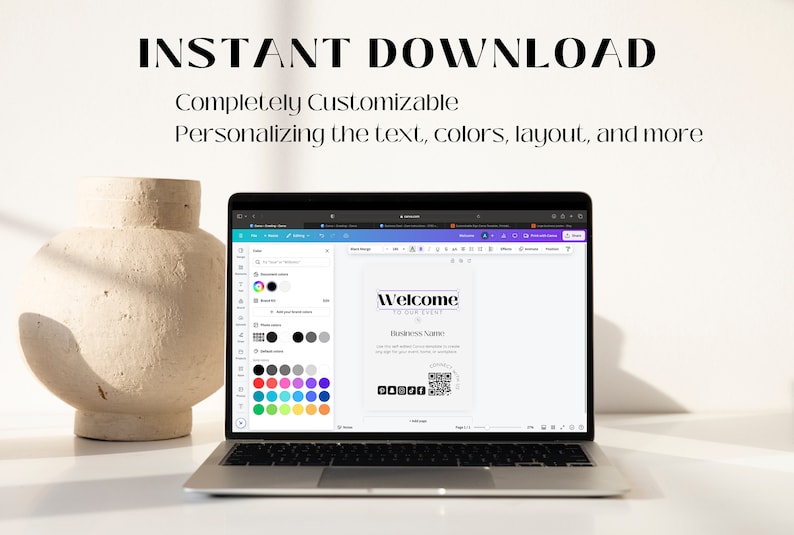 Customizable Sign Canva Template - Printable Grand Opening or Welcome ...