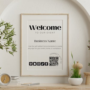 Customizable Sign Canva Template - Printable Grand Opening or Welcome ...