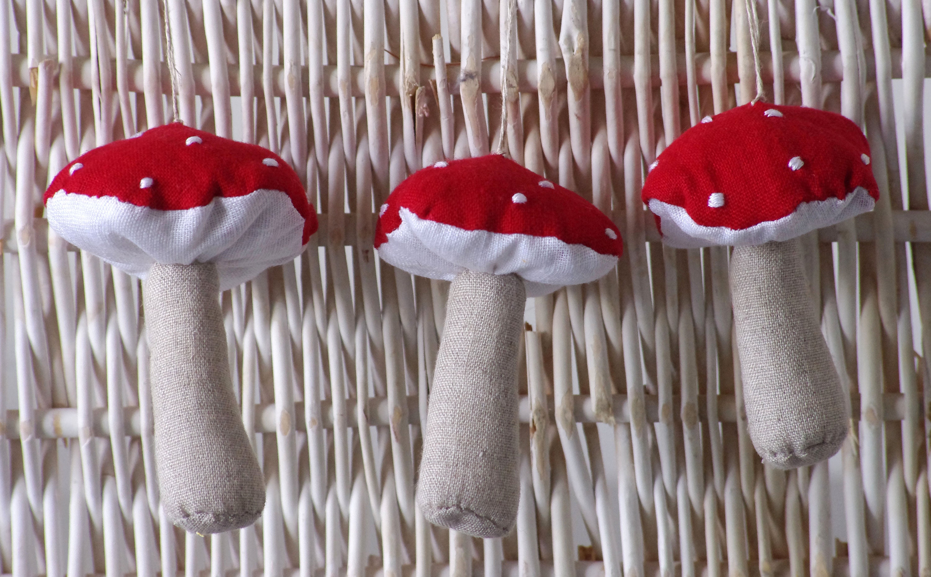 Mushroom. Set of 3 mushroom. Maxi mushrooms. Hand embroidery | Etsy