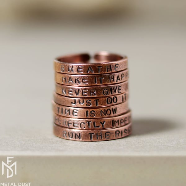 Quote Rings - Etsy