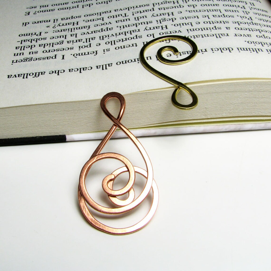 Handmade Copper Bookmark or Money Clip - Unique Metal Planner Clip - Etsy