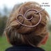 Celtic Spiral Hair Pin in Copper or Brass Barrette Hair Holder - Thin ...