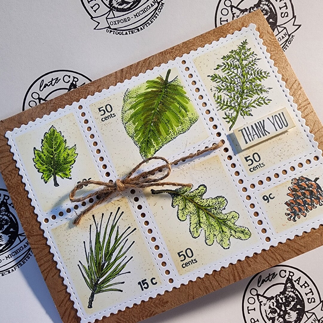Botanical Thank You Card - Etsy