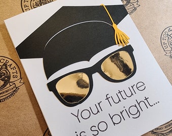 C-0412 the Future is Bright Graduation Card - Etsy